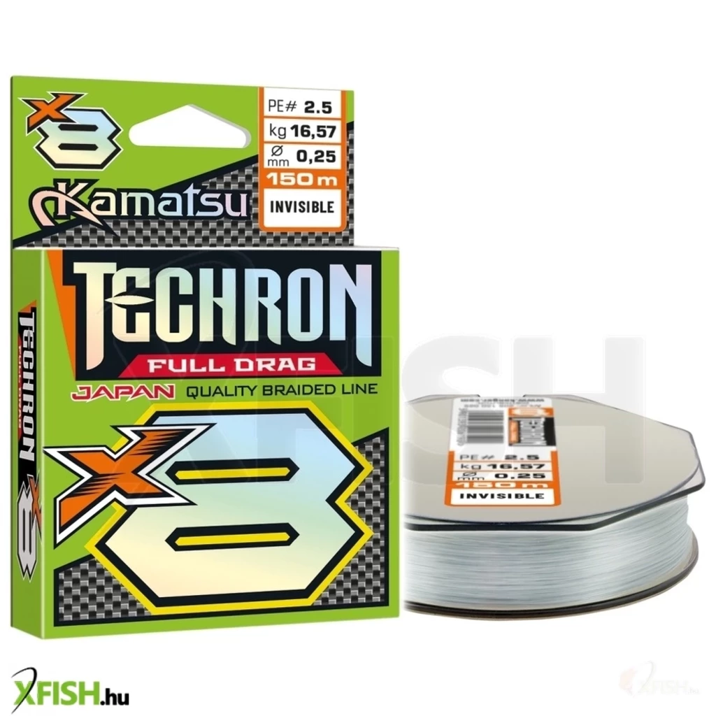Kamatsu Braided Line Techron Full Drag X8 Invisible Fonott