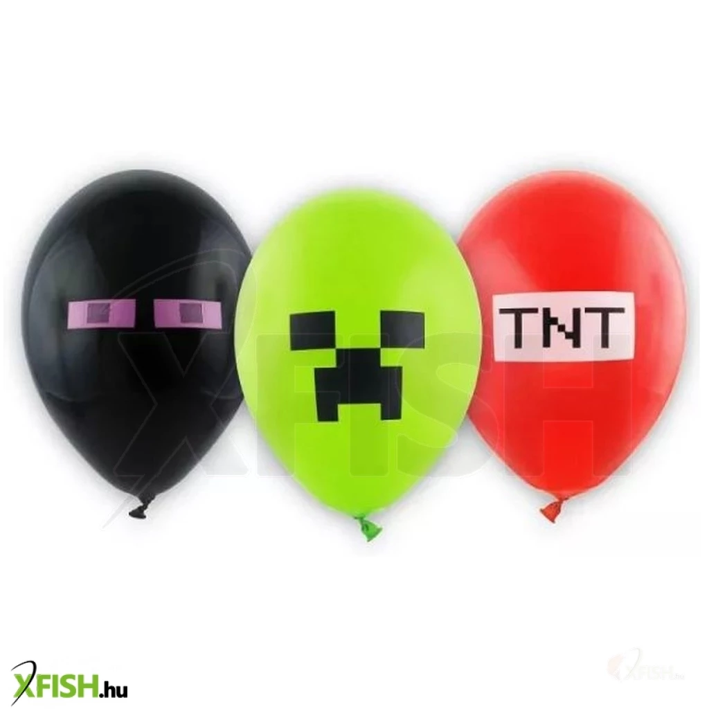 Minecraft: Pixelek lufi csomag - 6 db | Party kellék | Lufi