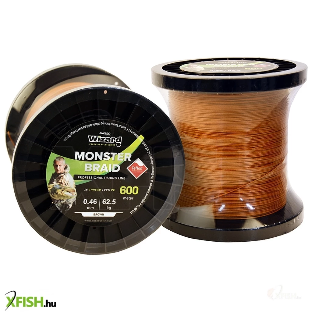 Wizard 12X Monster Braid Fonott Harcsázó Zsinór 600m 0.58mm