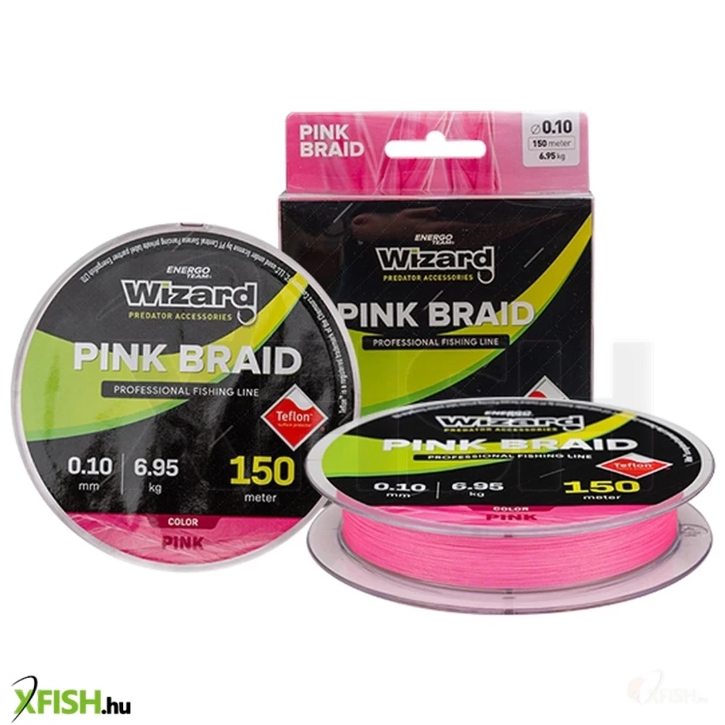 Wizard Pink Braid Fonott Pergető Zsinór 0,15 Mm 150 m 9,68