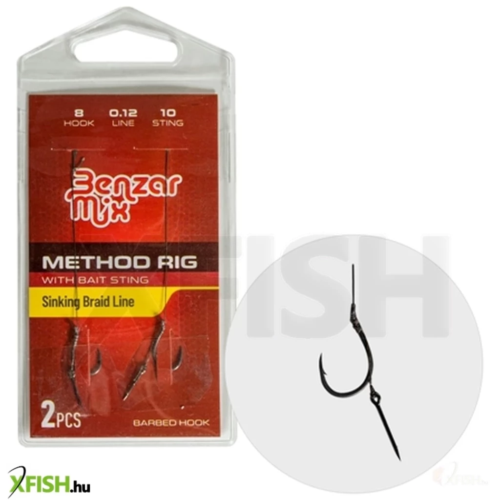 Benzar Method Kötött Horog 8 (Szakáll Nélküli) Fonott