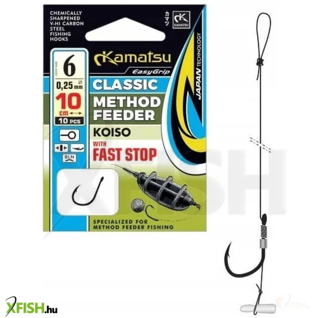 Kamatsu Method Feeder Leaders Classic Koiso Előkötött Horog