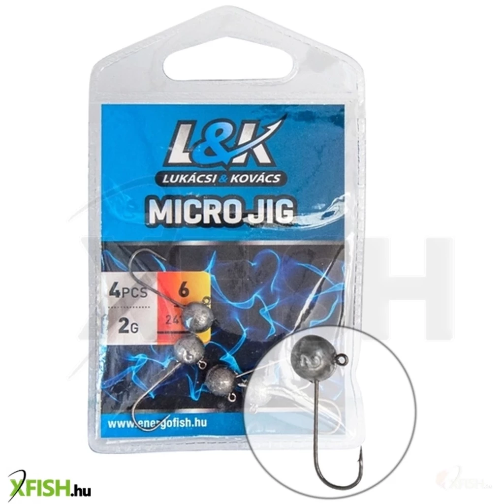 L&K Micro Jig Fej 2412 1/0 5G 4 db/csomag | Horog | Jig