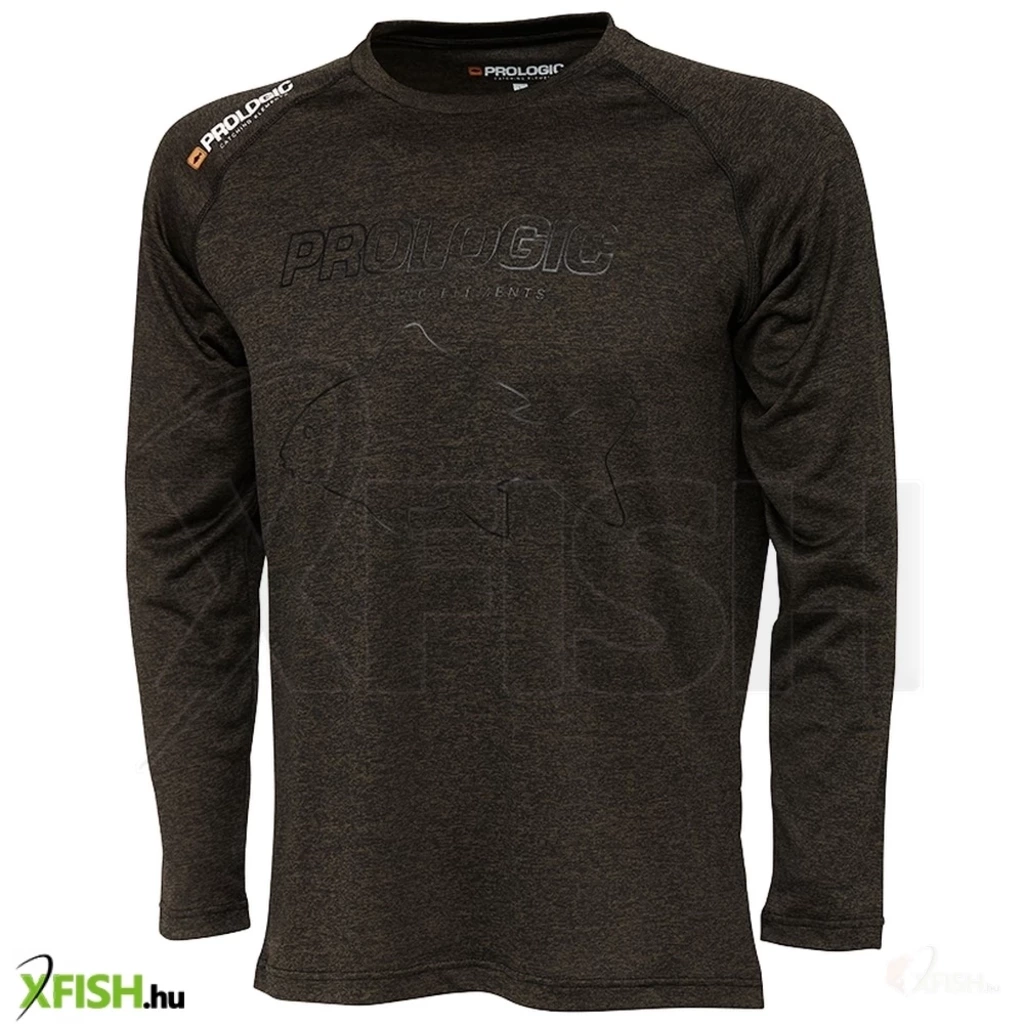 Prologic Mega Fish Long Sleeve Hosszú Ujjú Póló Zöld L