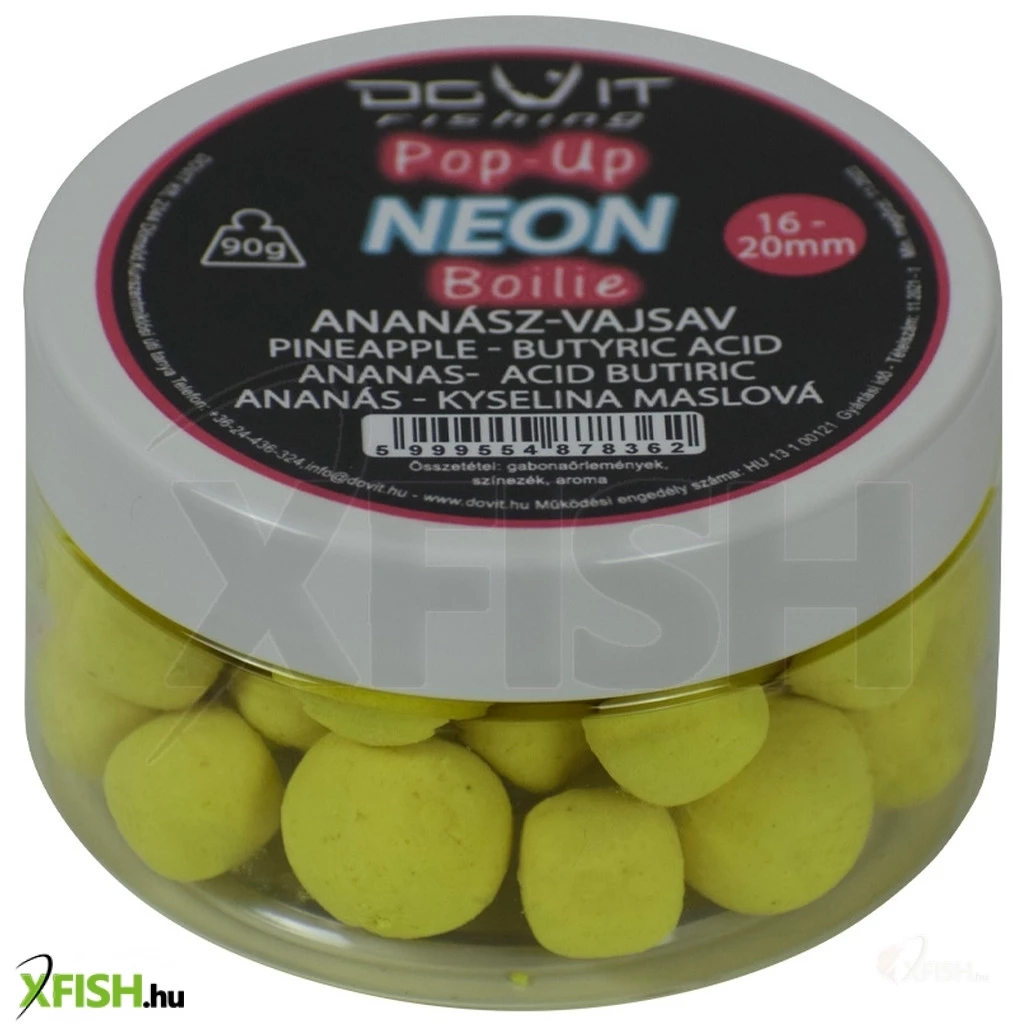 Dovit Pop Up Neon Bojli Ananász Vajsav 16-20mm 90Gr | Bojli