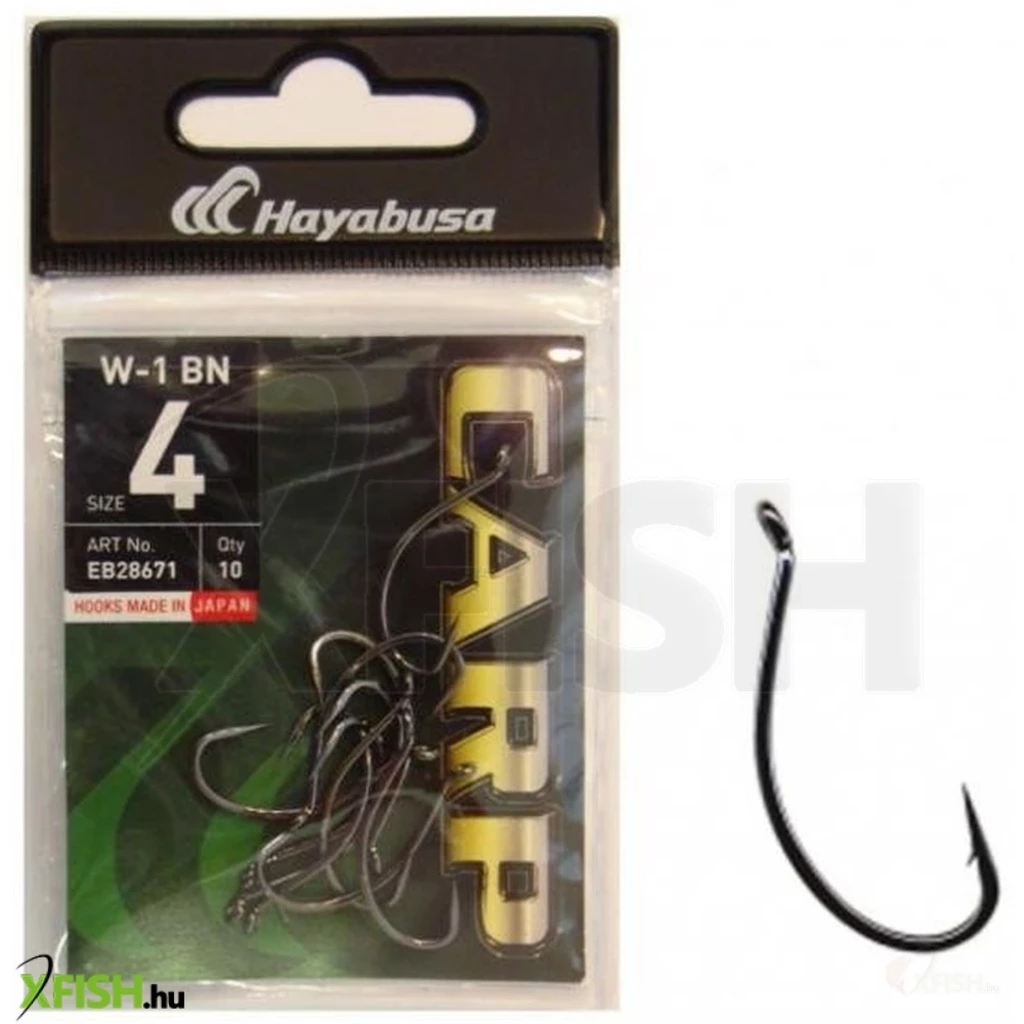 Mistrall Carp W1 Black Nickel Bojlis Horog Szürke 6-os 10db