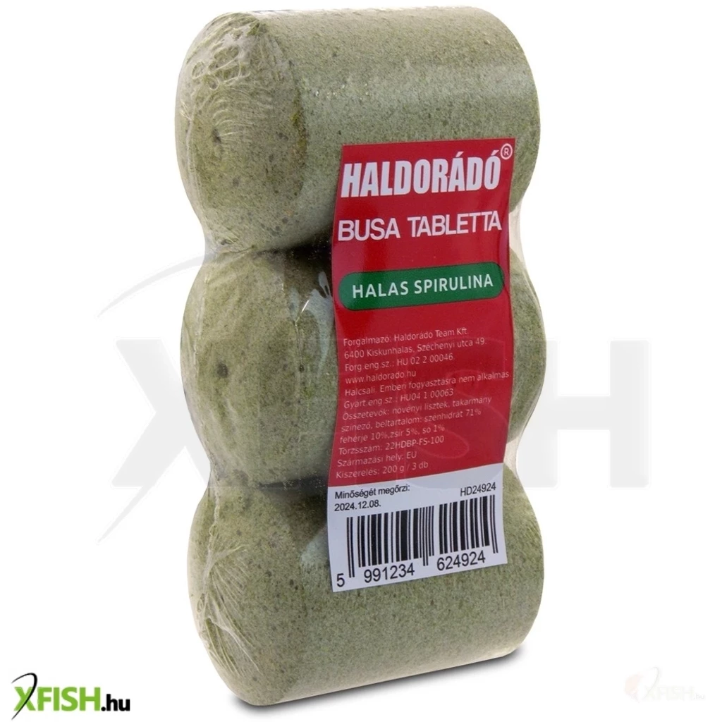 Haldorádó Busa Etető Tabletta Halas Spirulina 3db/csomag