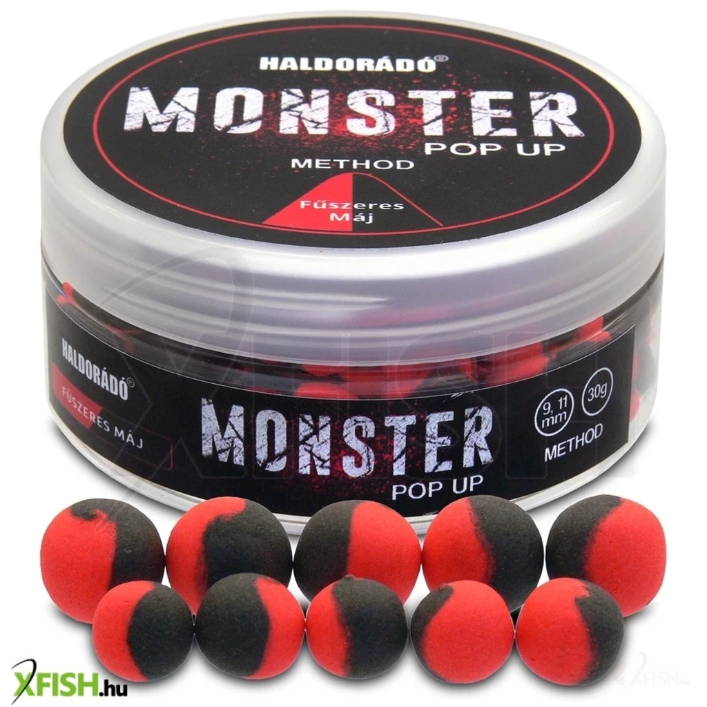 Haldorádó Monster Pop Up Method 9, 11 Mm - Fűszeres Máj 30g
