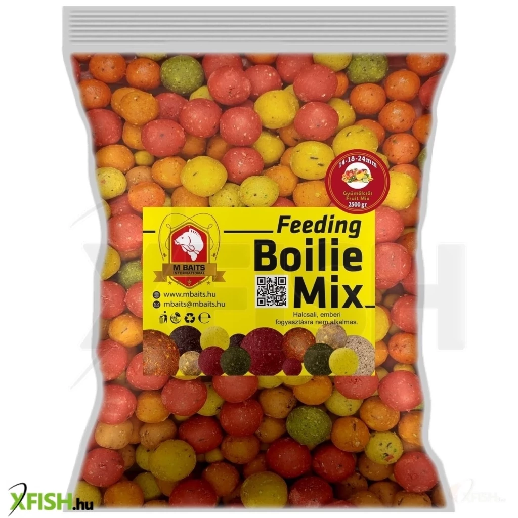 M Baits Feeding Bojli Mix 14-18-24mm 2,5kg Gyümölcsös