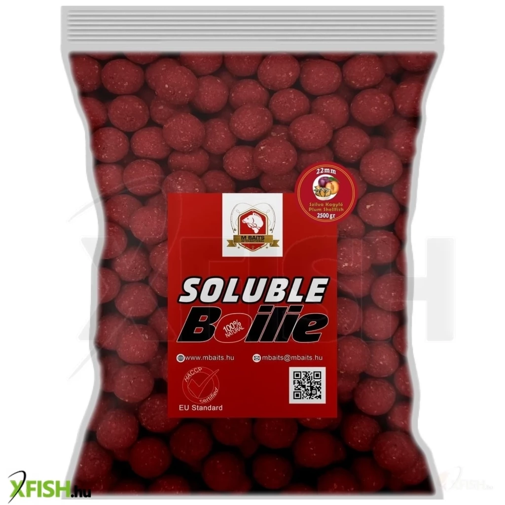 M Baits Soluble Bojli for Feeding 22mm 2,5kg Szilva Kagyló