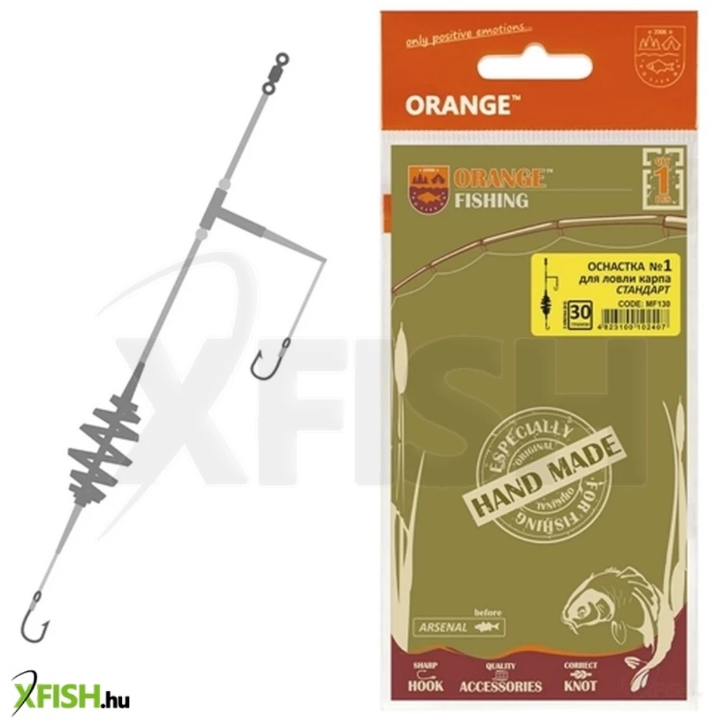 Life-Orange Carp Rig Carp Leadcore, (2 Hooks, #6), 50G