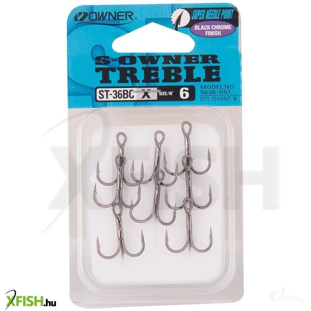 Owner Háromágú Horog (7Db/Csomag) Fekete St36-Bc X 4 | Horog