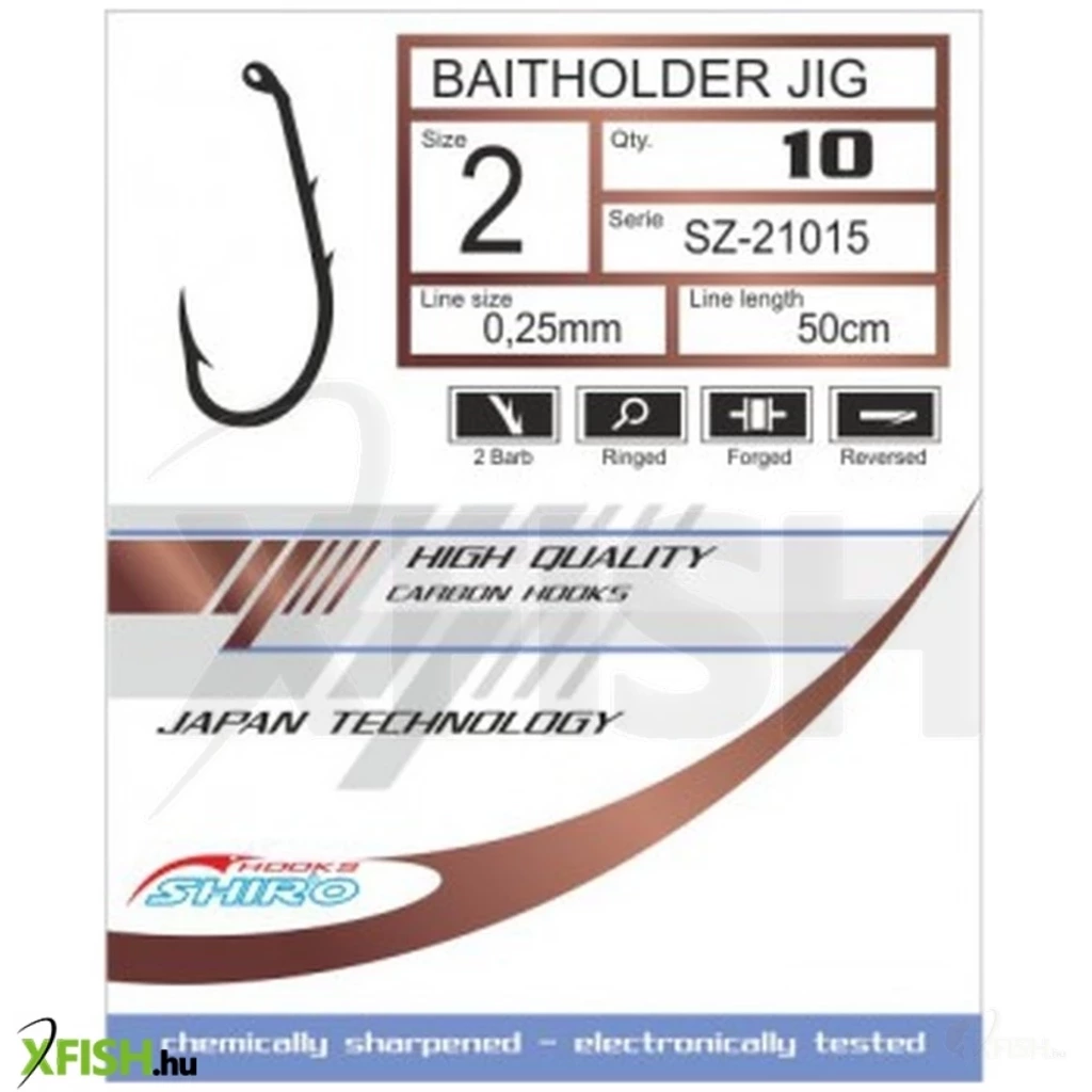 Mistrall Shiro Baitholder Bronz Előkötött Rablóhalas Horog