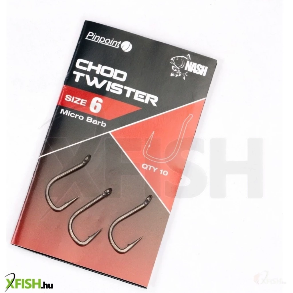 Nash Chod Twister Size 6 Mikro Szakállas Bojlis Horog