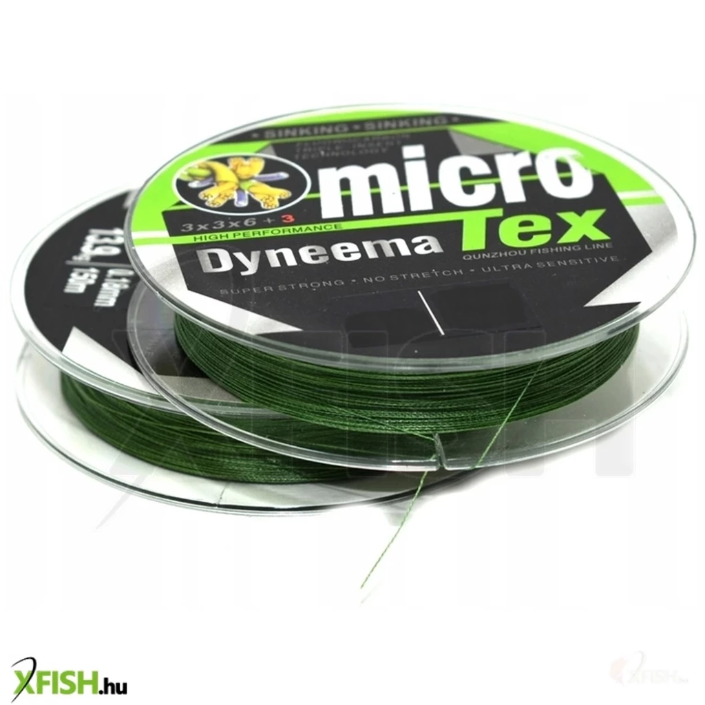 Hokkaido Micro Tex Dyneema Dark Green Fonott Zsinór 100m 0